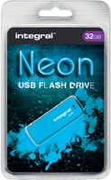 USB stick 2.0 Integral Neon USB-A 32GB blauw bij Masco ...